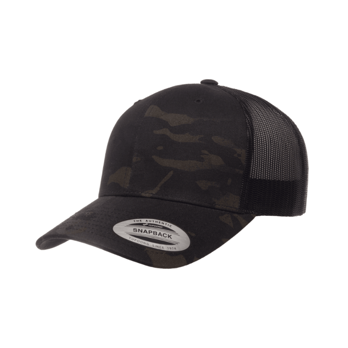 6606MC-BLK Retro Trucker Multicam Black Cap Snapback – The Kartal ...